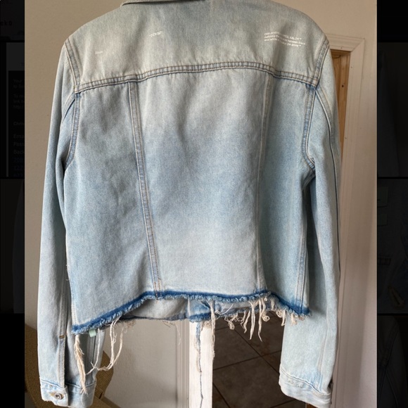 Off-White | Jackets & Coats | Authentic Offwhite Frayed Denim ...